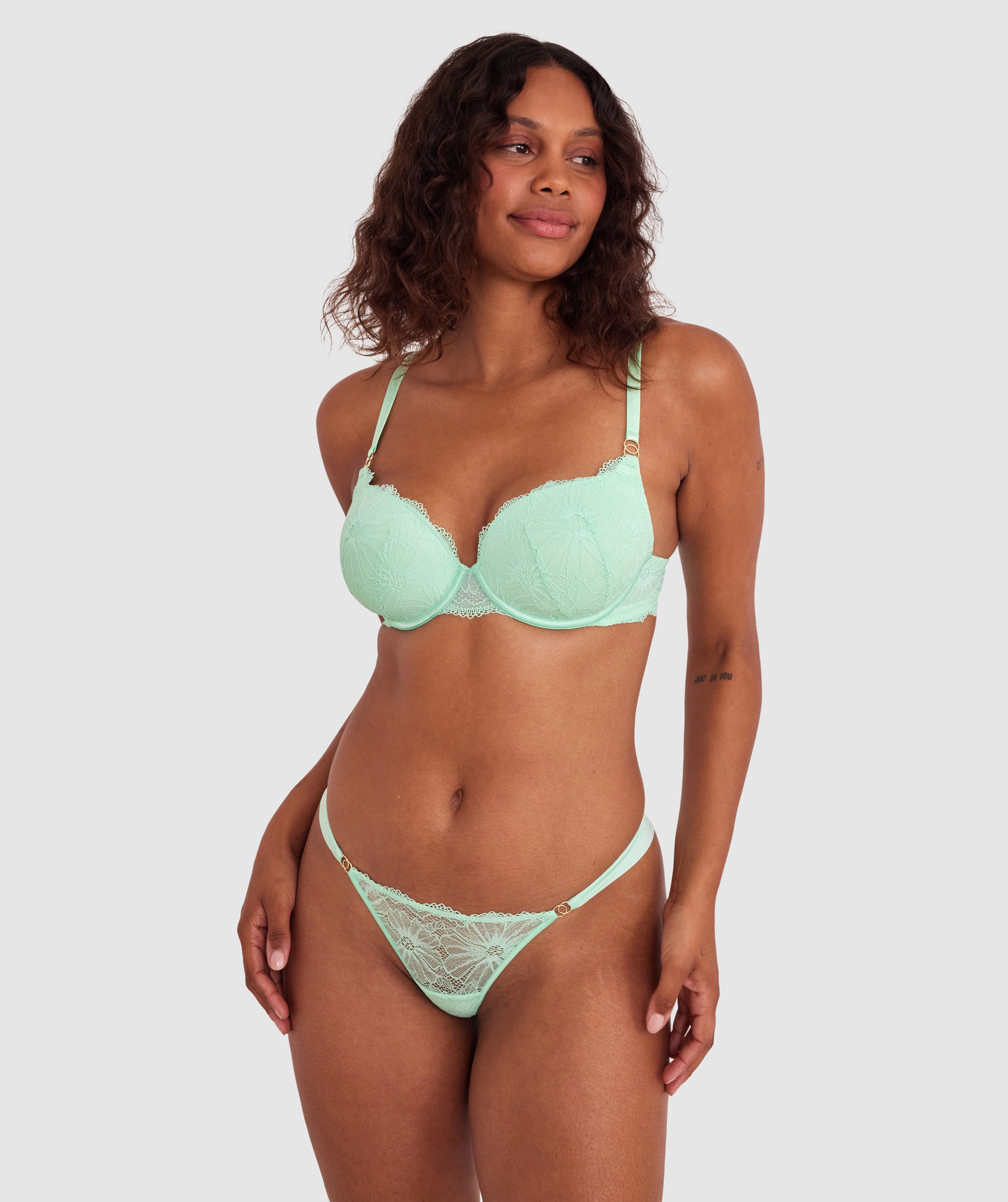 Bras N Things Tia Brazilian Knicker - Mint Green | 00847703
