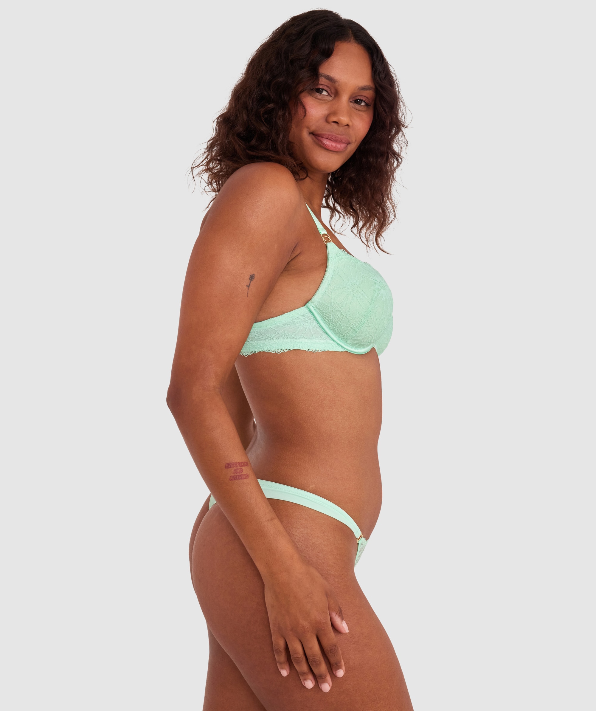 Bras N Things Tia Brazilian Knicker - Mint Green | 00847703