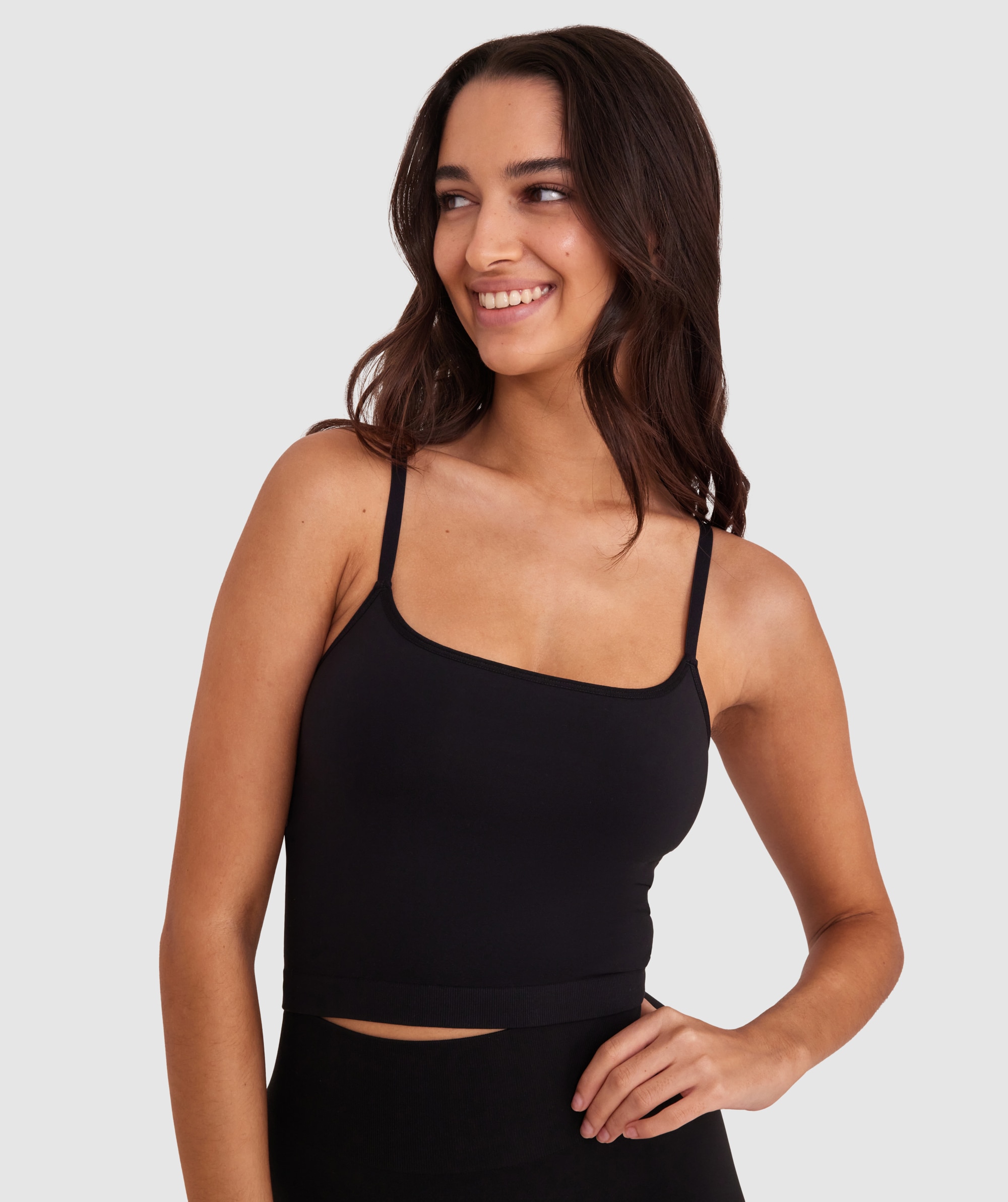 Bras N Things Base Layers Long Line Push Up Bra - Black | 01418404