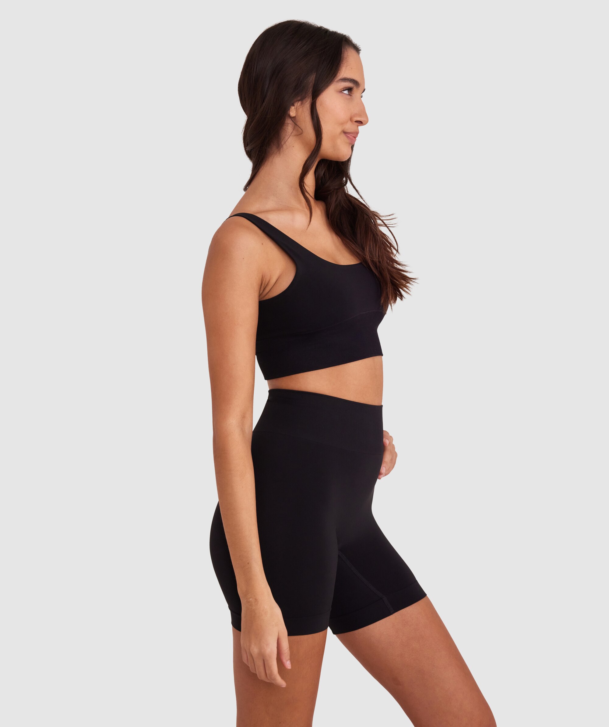 Bras N Things Base Layers Long Line Push Up Bra - Black | 01418404