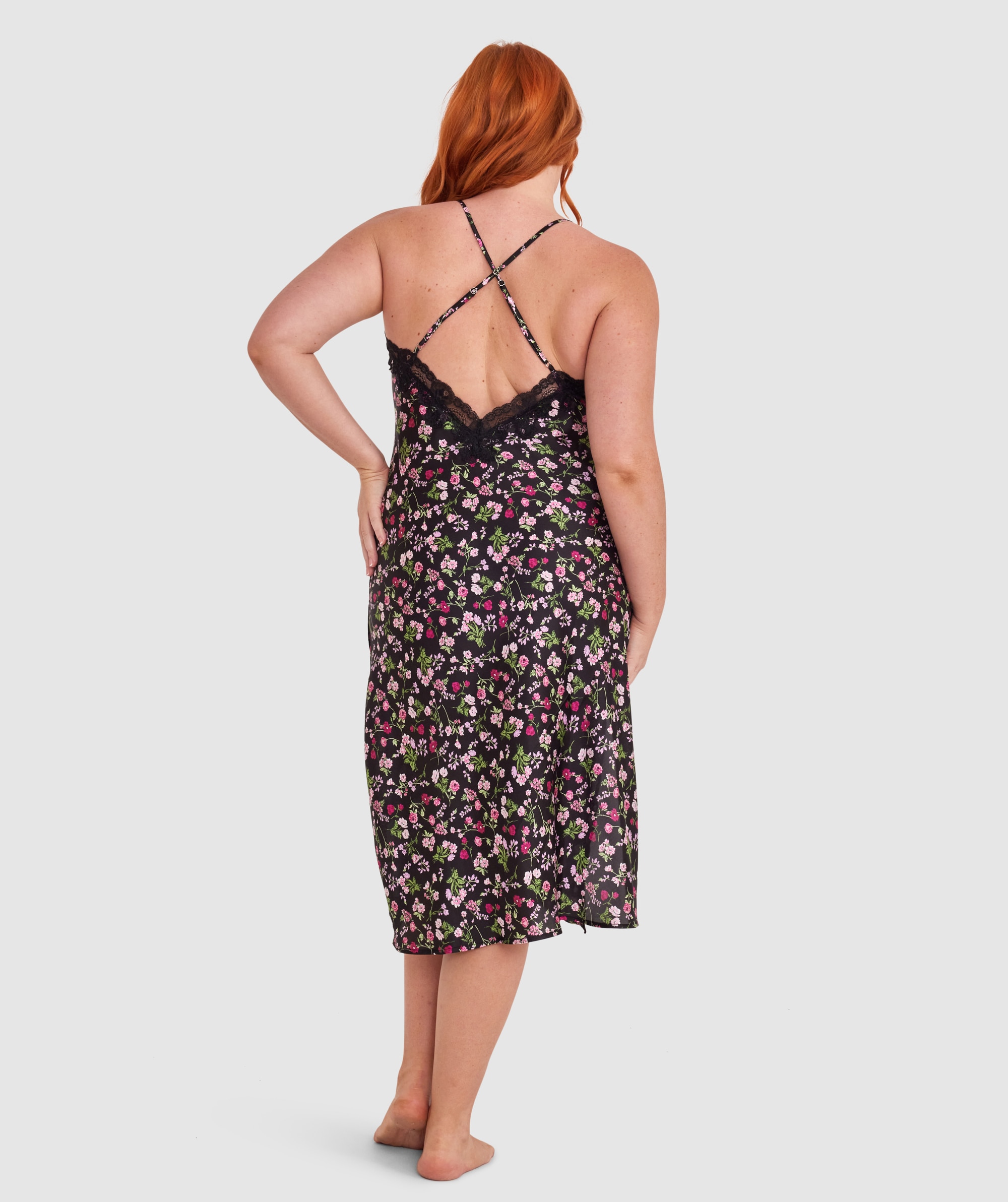 Bras N Things Mia Push Up Longline Bra - Ivory Floral Print | 01519901