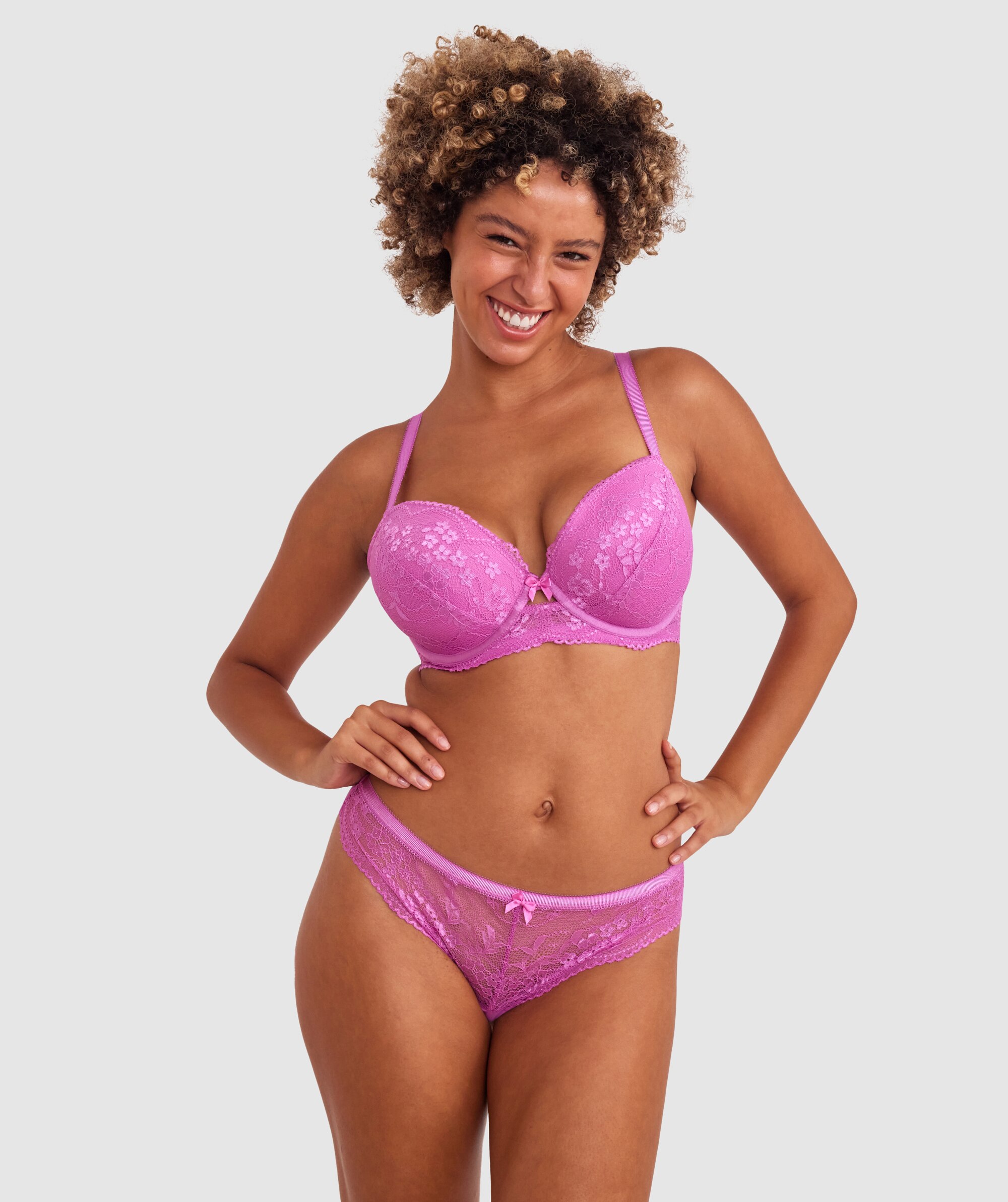 Bras N Things Hattie Bralette & String Set - Purple | 01513001