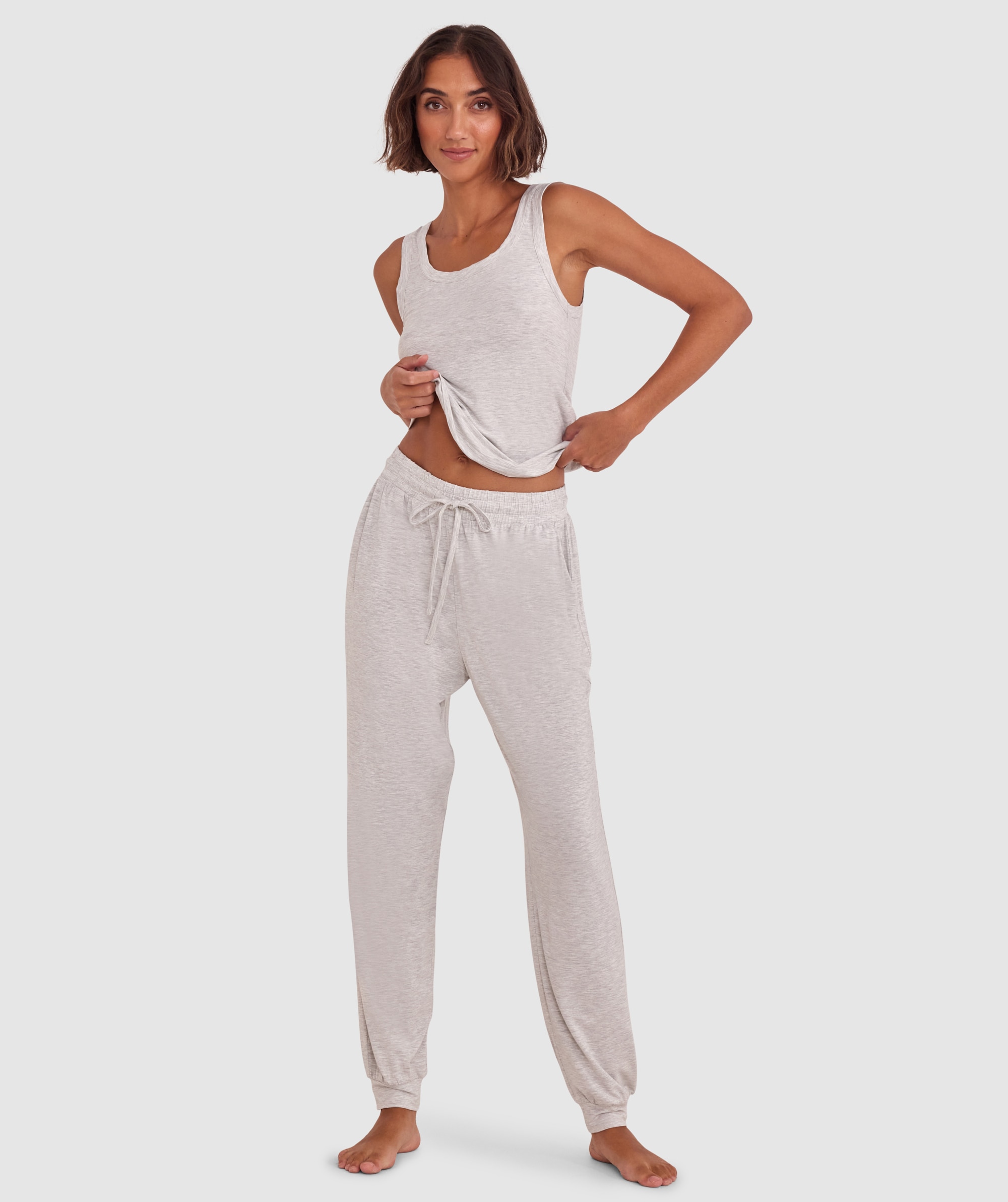 Bras N Things Body Bliss Lounge Sleeveless - Light Grey | 01505802
