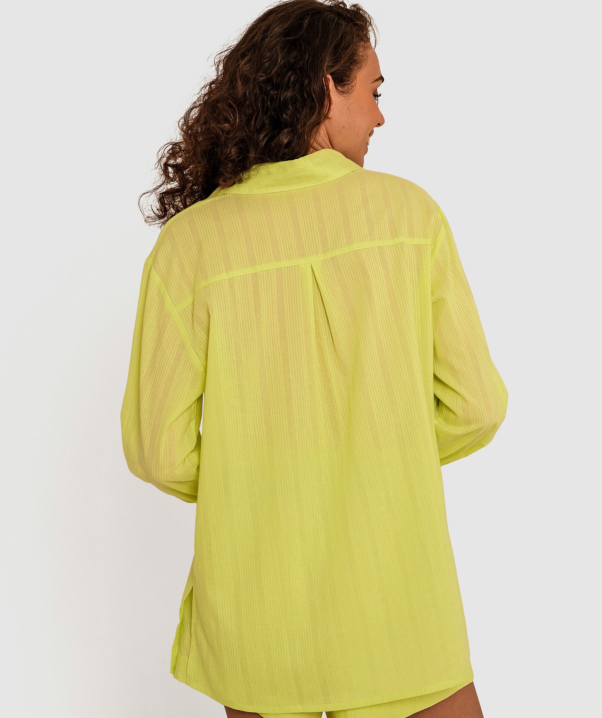 Bras N Things Carissa Long Sleeve Sleep Shirt - Bright Green | 01367702