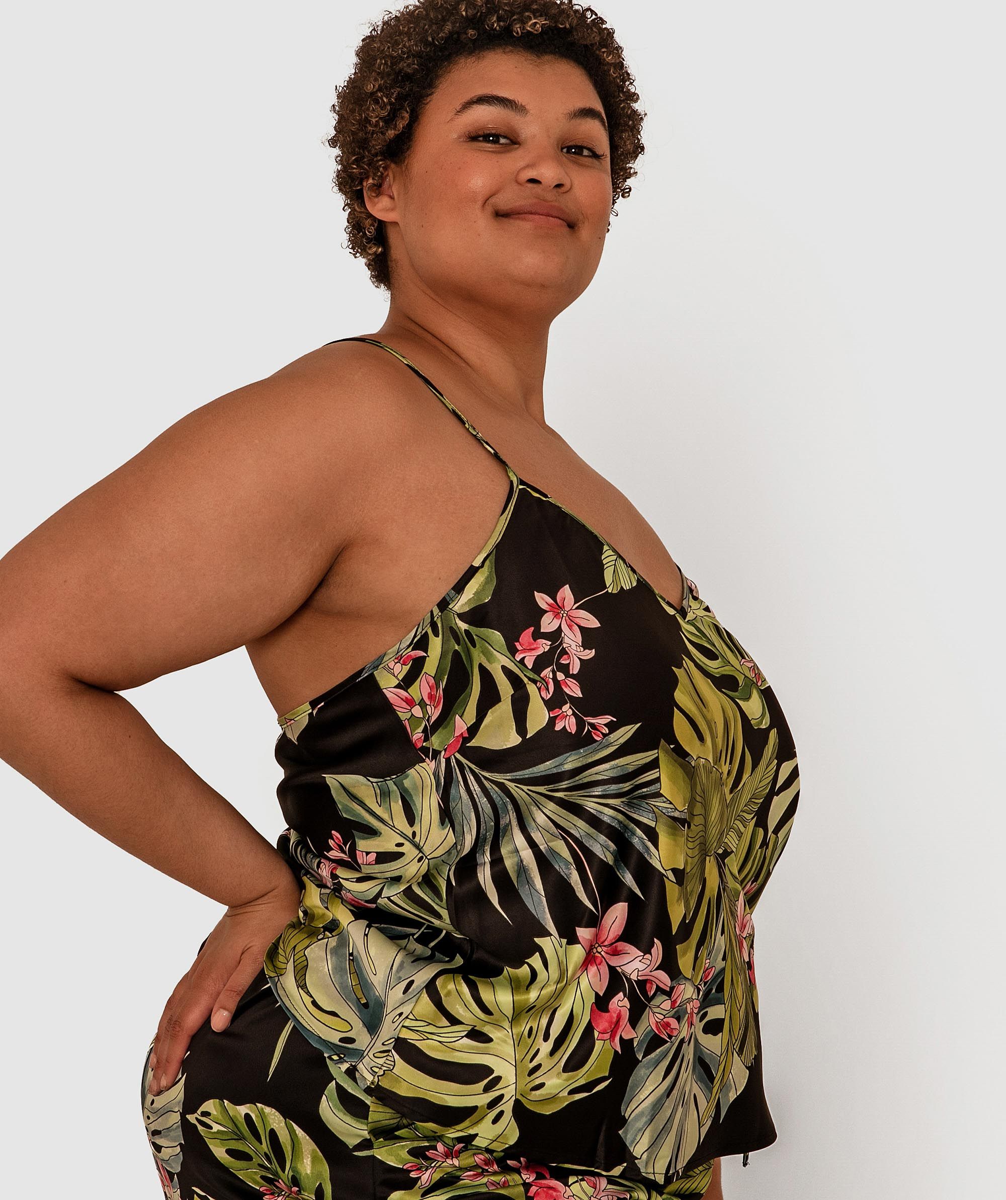 Bras N Things Midnight Palms Cami - Tropical Print | 01372801