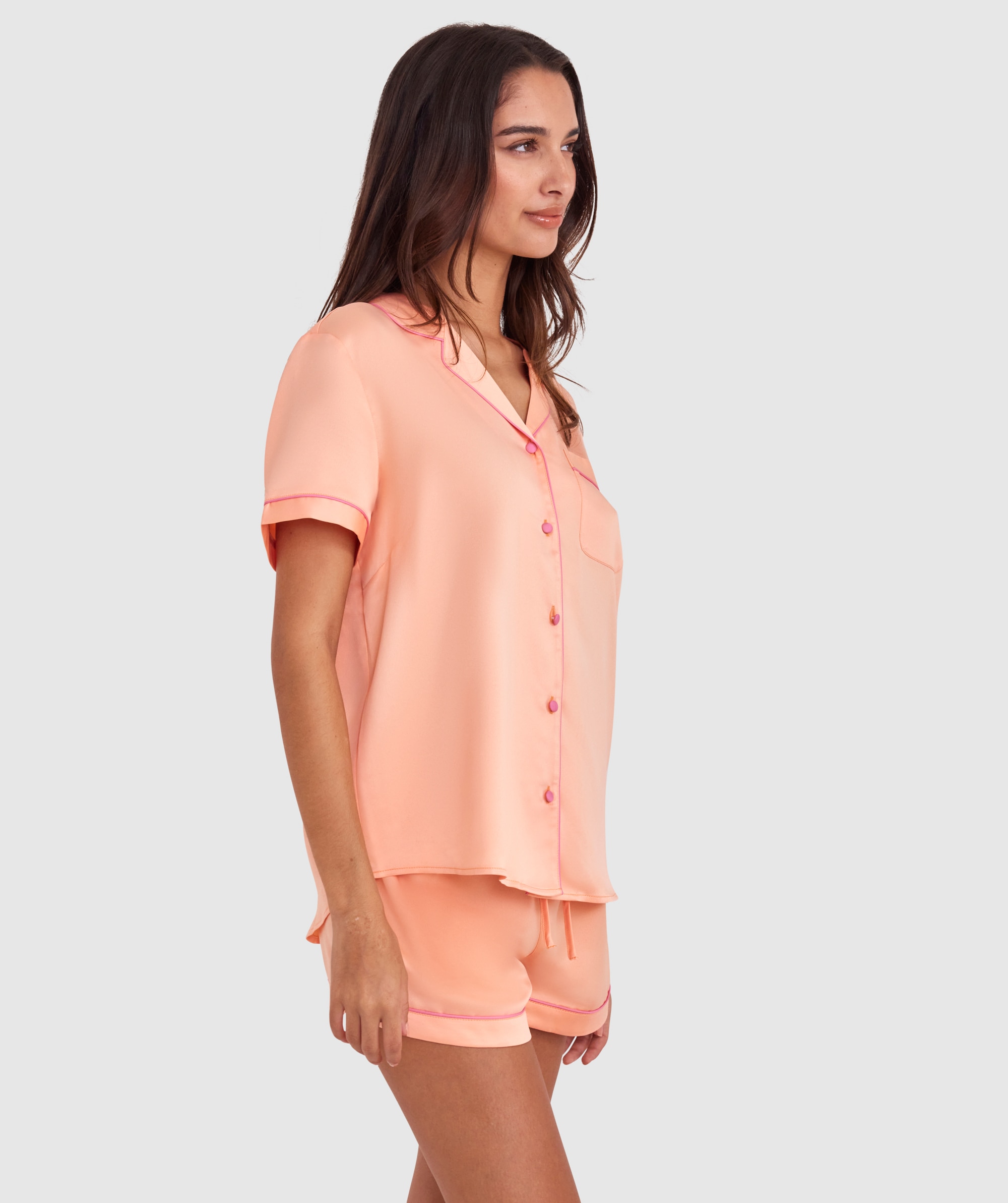Bras N Things Liquid Satin Short - Light Coral | 00634513