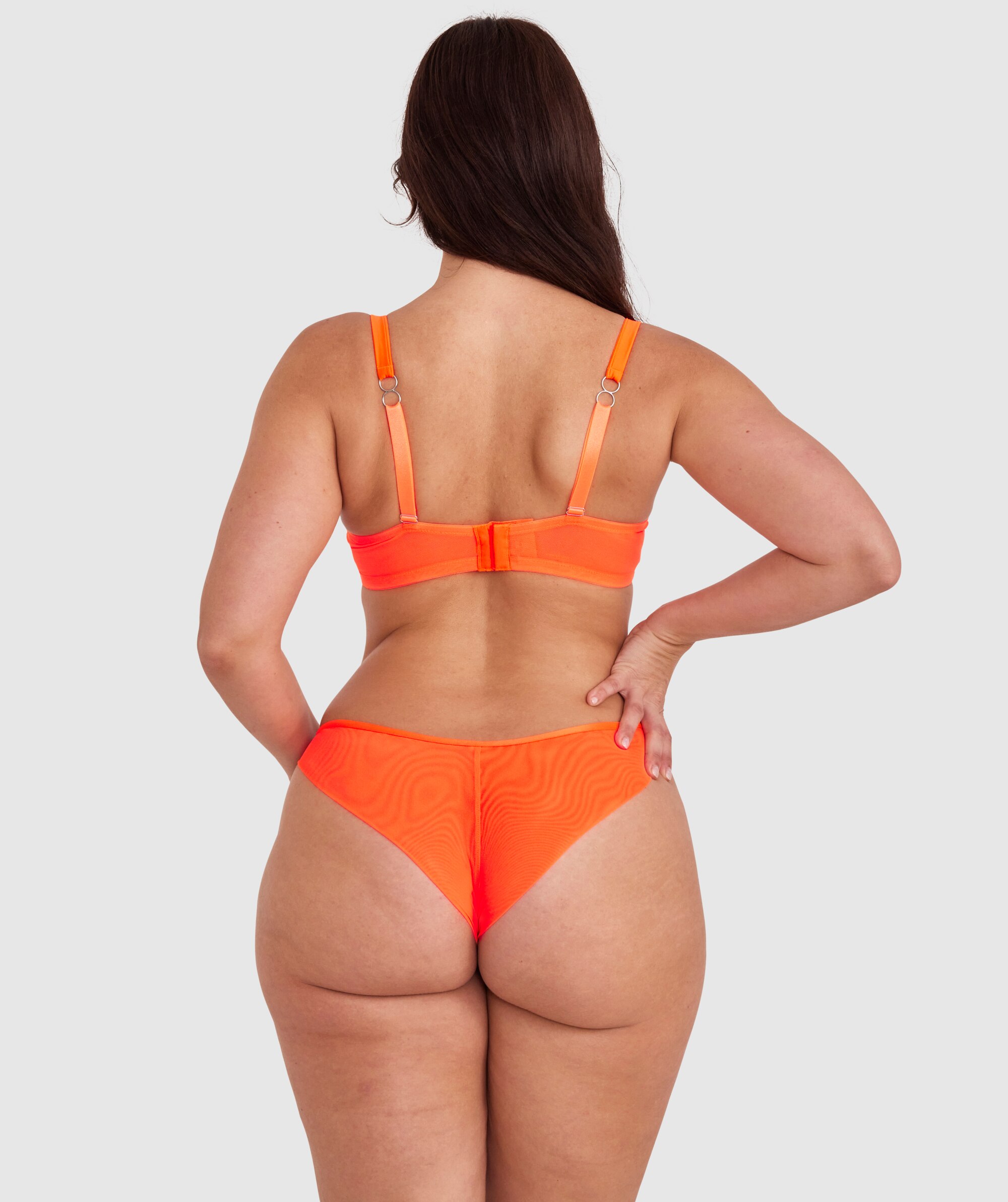 Bras N Things Vamp Flaming Hearts Brazilian Knicker - Orange | 01455601